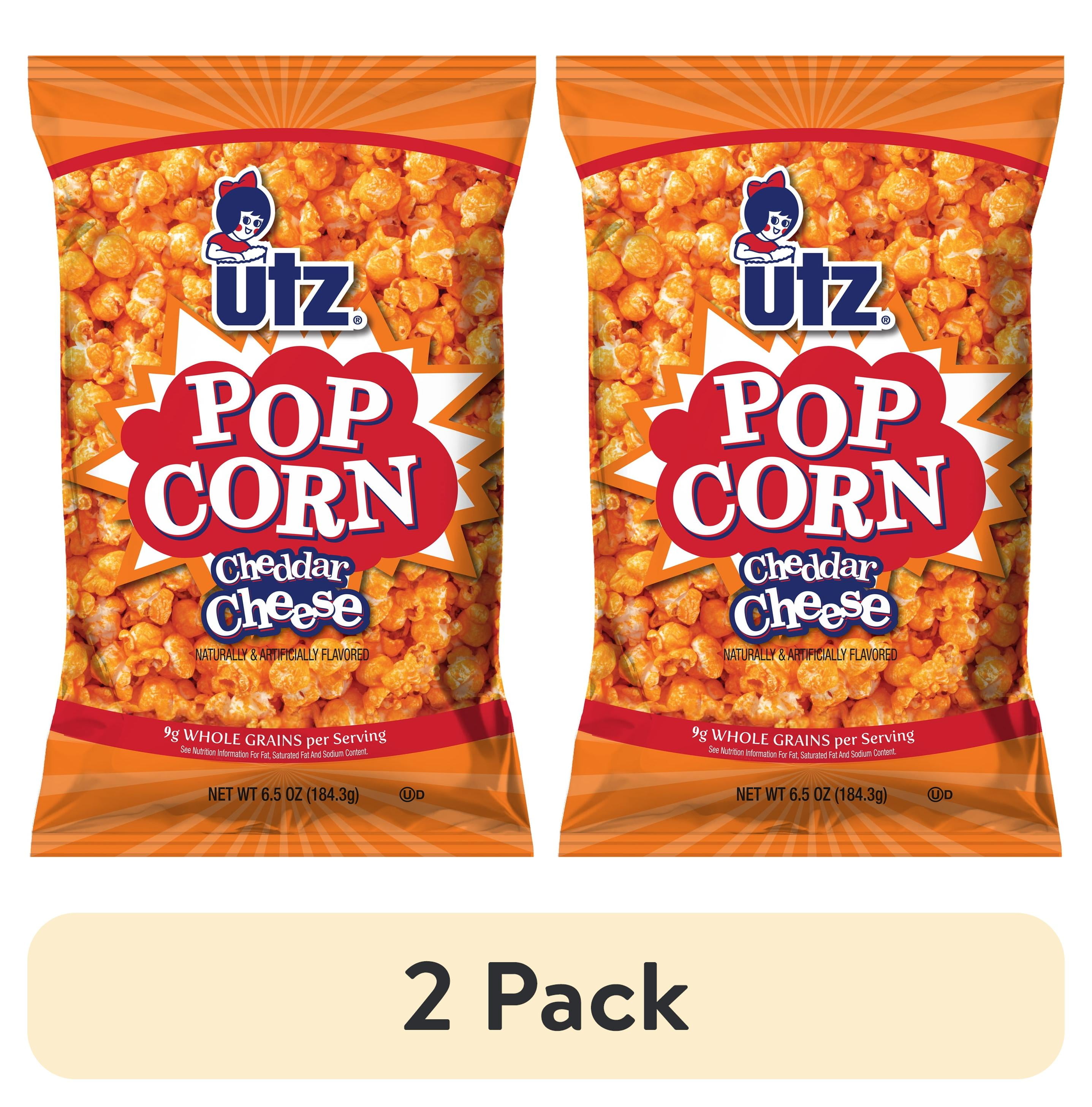 (2 pack) 6.5 oz Utz Cheddar Cheese Popcorn - Walmart.com