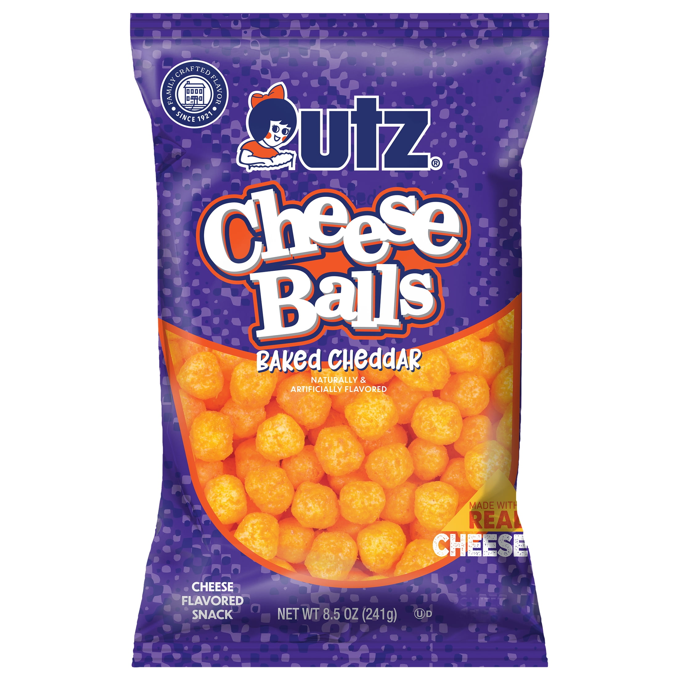 Utz Cheddar Cheese Balls, 8.5 oz Bag - Crunchy Size Snacks - Walmart.com