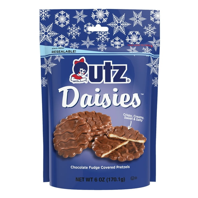 Utz Chocolate Fudge Covered Daisies Pretzels, 6 oz Pouch - Walmart.com