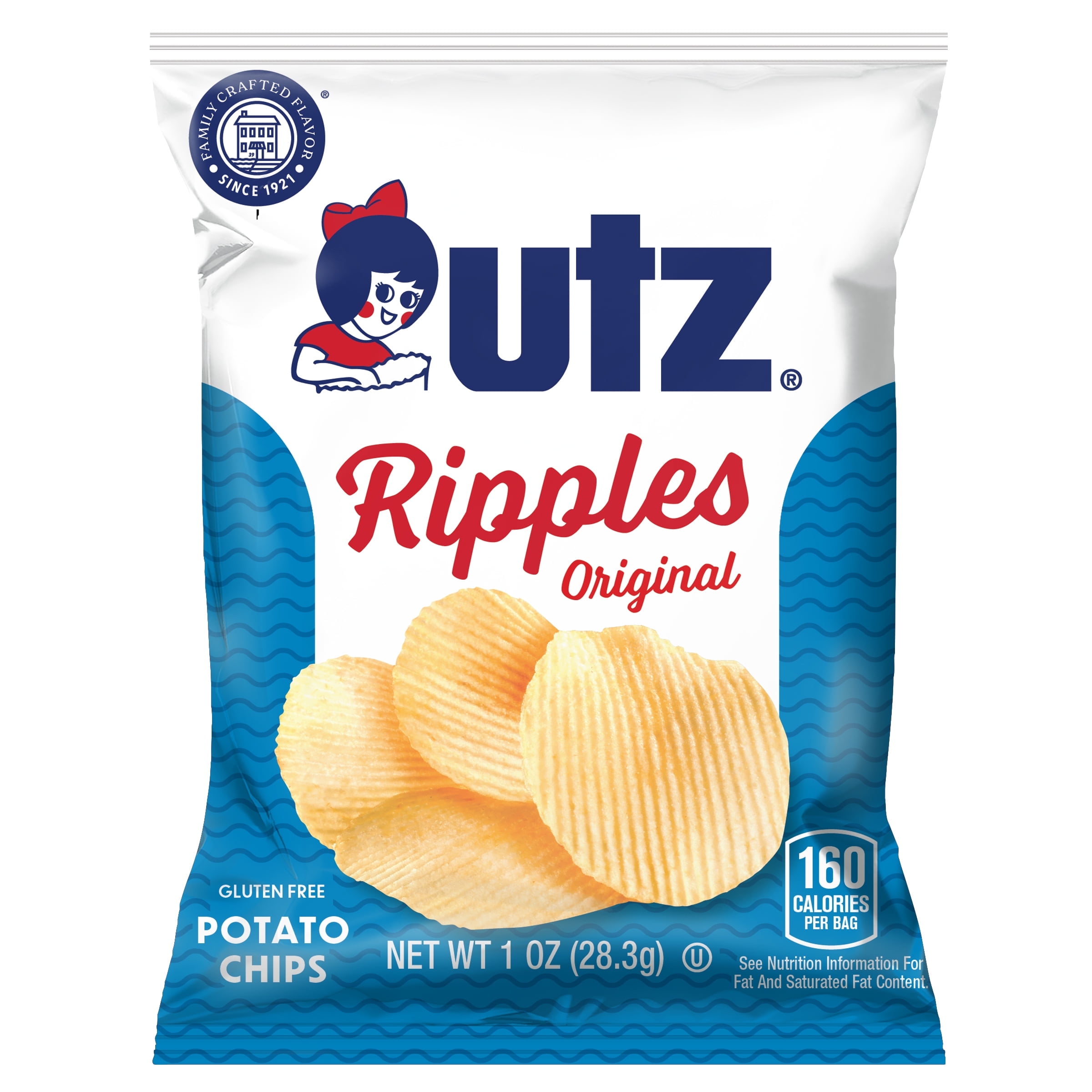 Utz Ripple Potato Chips, 60 Count, 1 oz - Walmart.com
