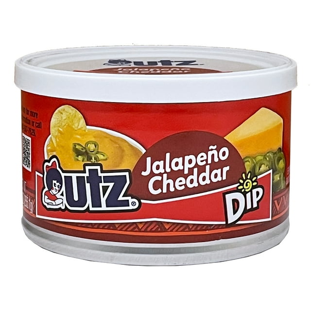 Utz Spicy Jalapeño Cheese & Cheddar Dip, 9 oz Canister - Walmart.com
