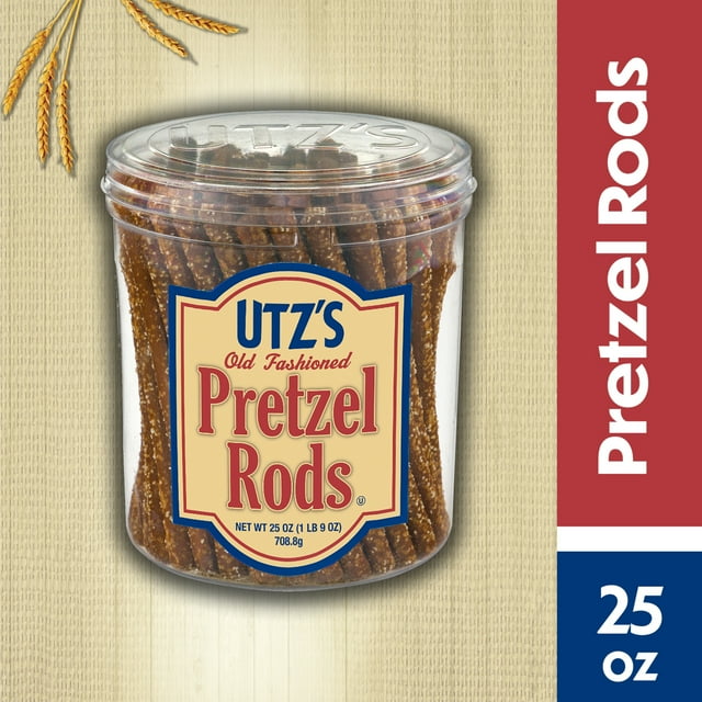 25 oz Utz Old Fashioned Pretzel Rods Barrel - Walmart.com