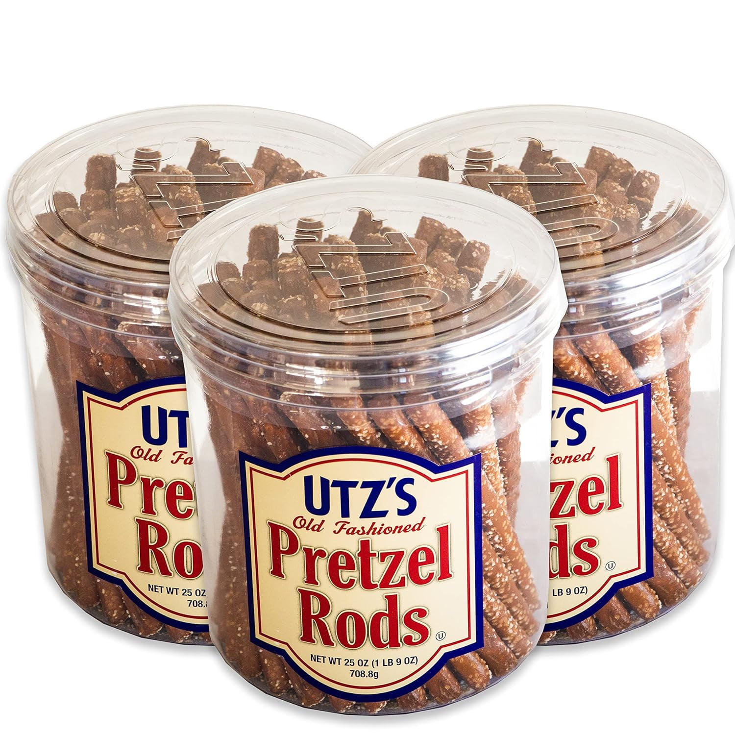 Utz Old Fashioned Pretzel Rods – 25oz, 708g Barrel – Thick, Crunchy ...
