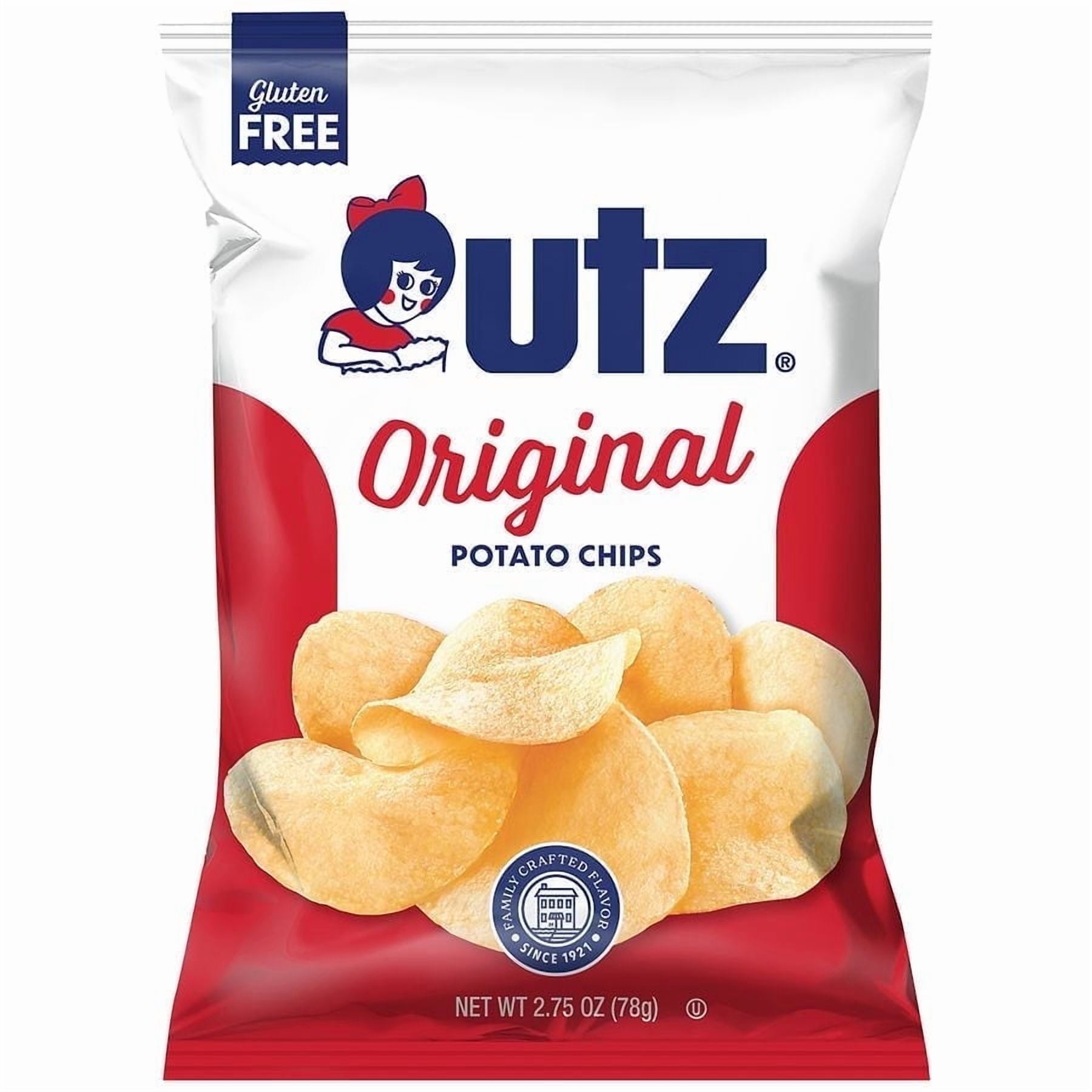 Utz Original Potato Chips 2.75 oz for Office Breakroom Snacks - Walmart ...