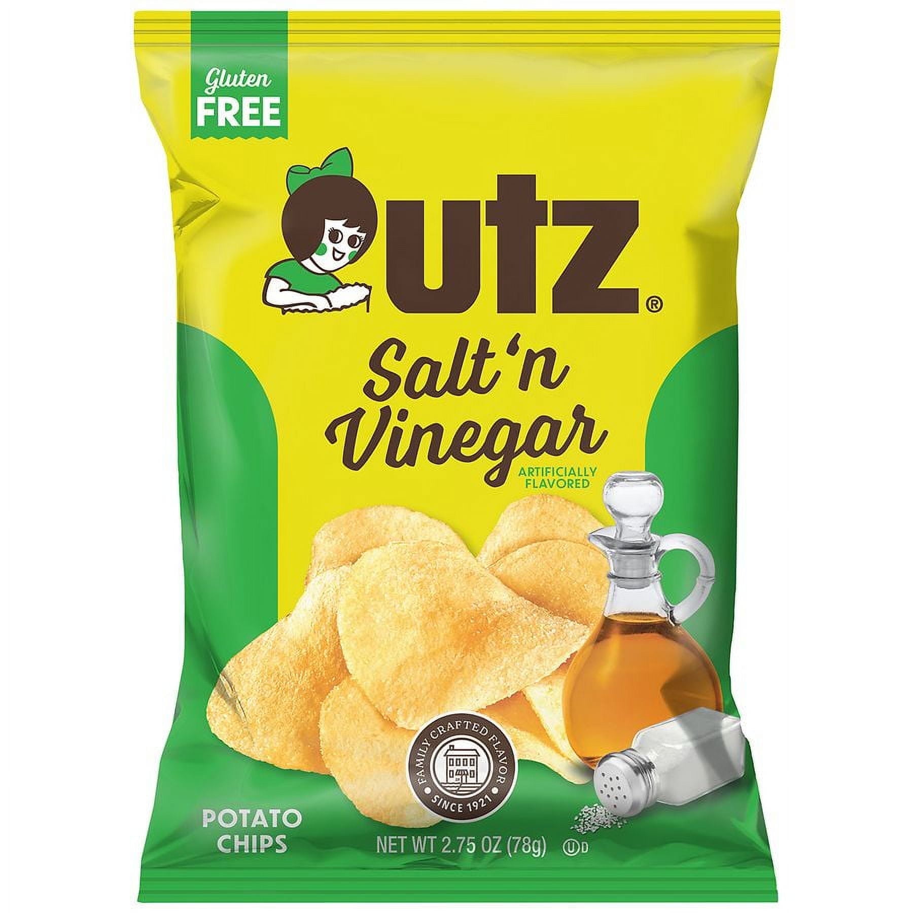 Utz Potato Chips Salt'n Vinegar 2.75 oz Pack of 2 - Walmart.com