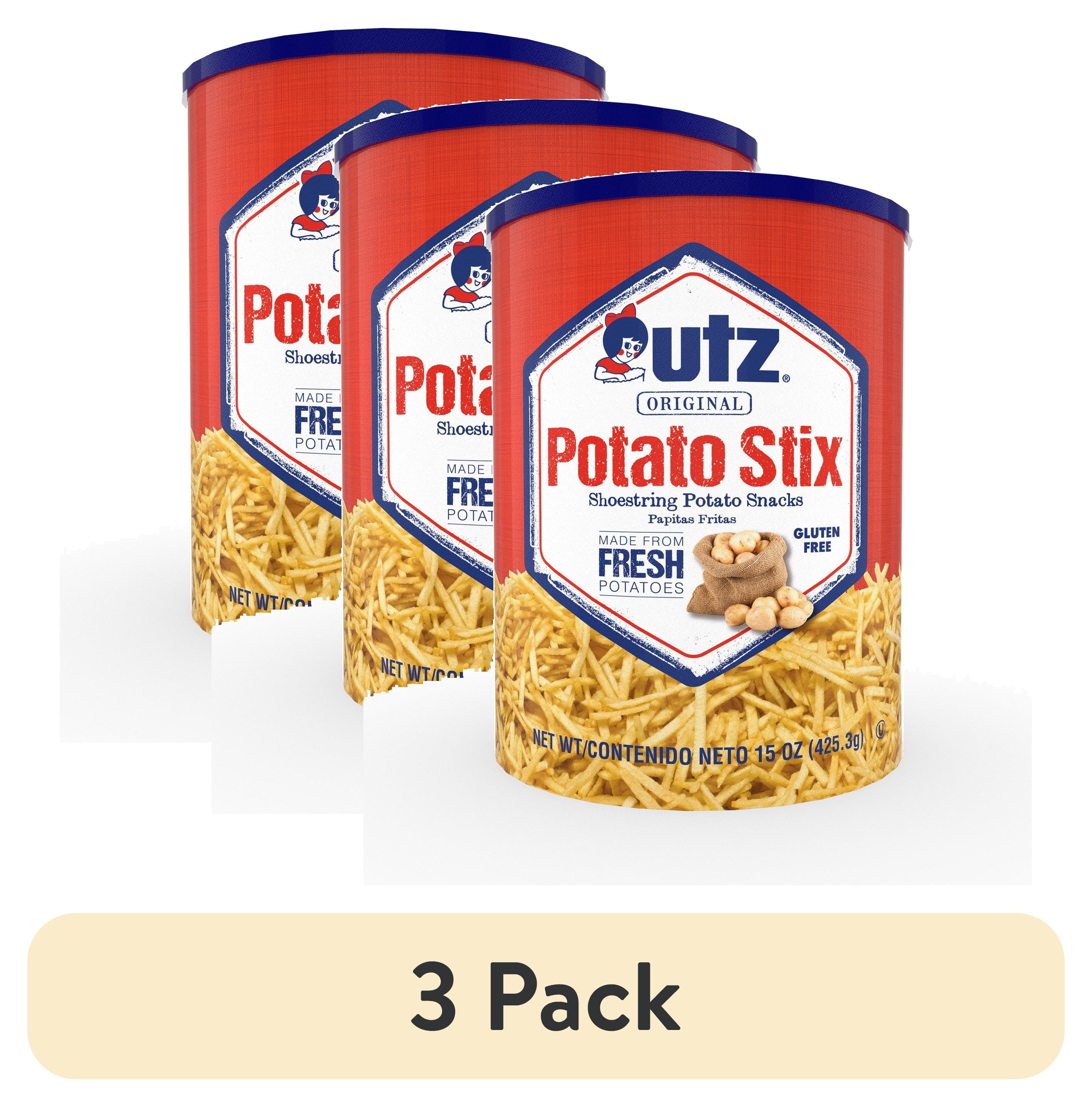 (3 pack) Utz Potato Stix, 15 oz Canister - Walmart.com