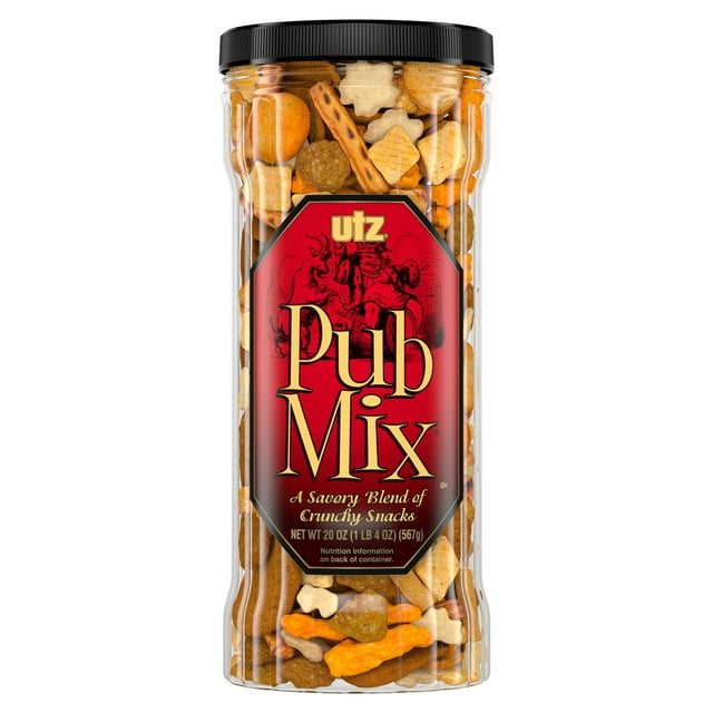 Utz Pub Mix 20 oz Barrel - Salty Party Snack, Tailgate Chips Variety ...