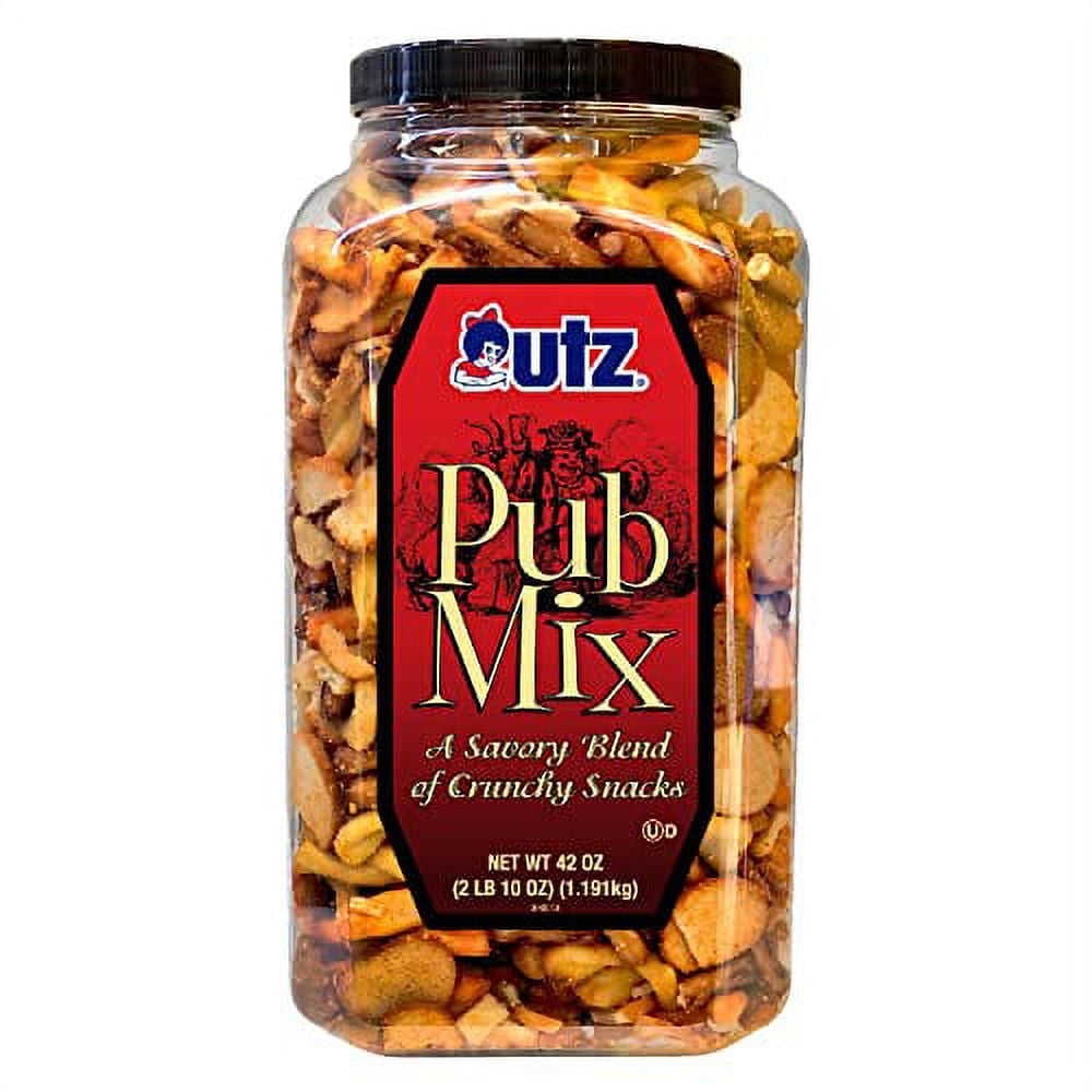 Utz Pub Mix, 42 Oz. Barrel, Savory Snack Mix with a Blend of Crunchy ...