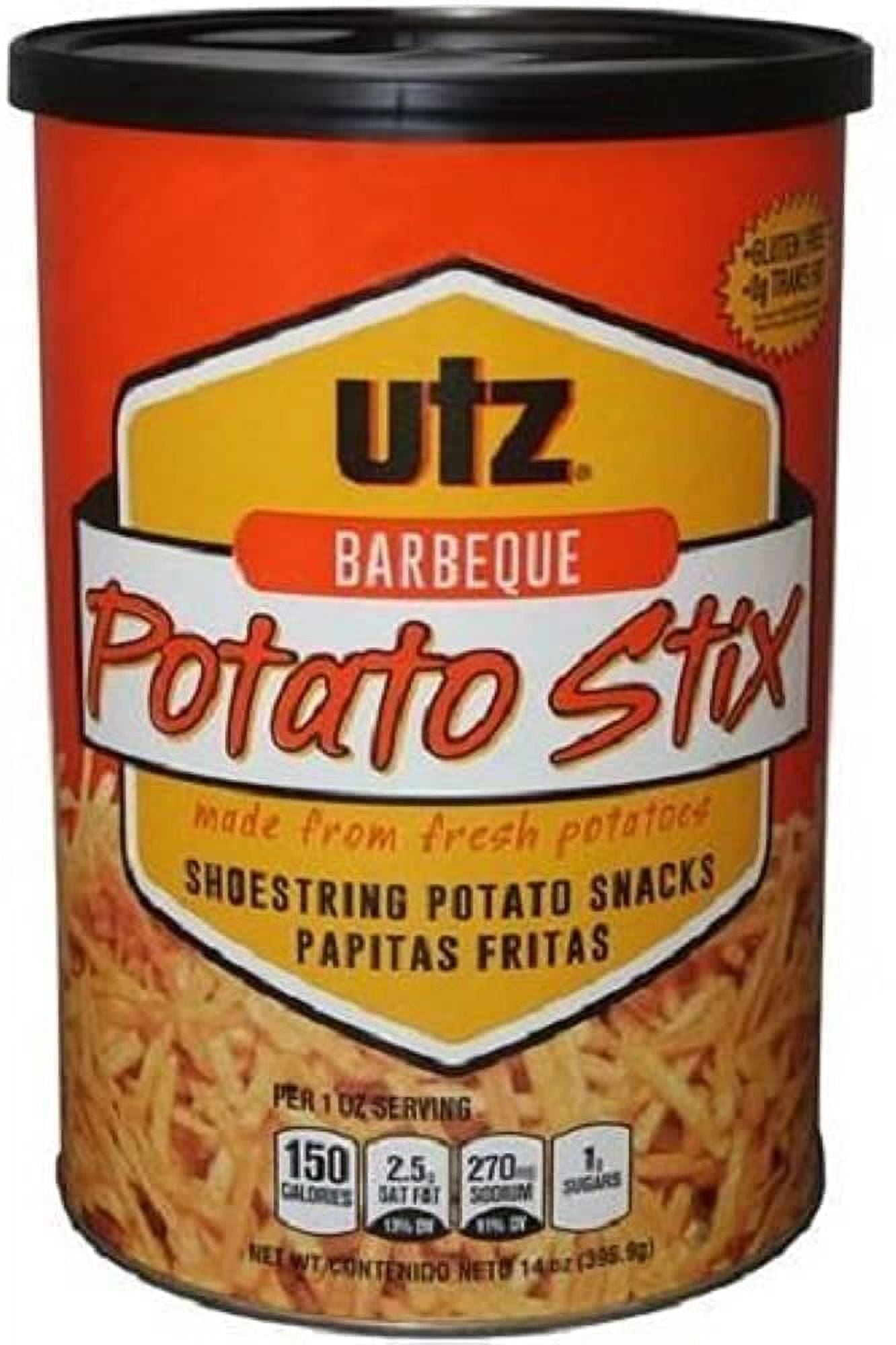 Utz Quality Foods Barbeque Shoestring Potato Stix 14 oz. Cans (2-Pack ...