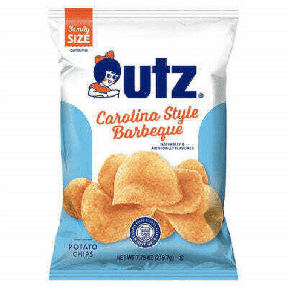 Utz Quality Foods Carolina Style Barbeque Potato Chips, 3-Pack Family ...