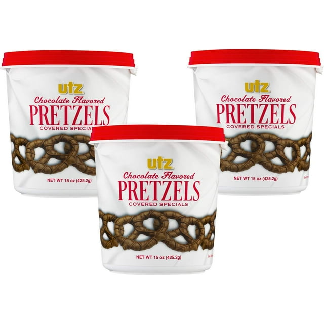 Utz Quality Foods Milk Chocolate Flavored Covered Pretzels- 15 oz. Tubs ...