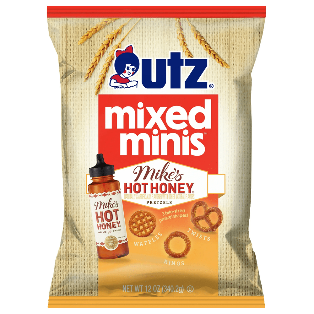 Utz Quality Foods Mixed Minis Pretzels Flavored with Mike's Hot Honey ...