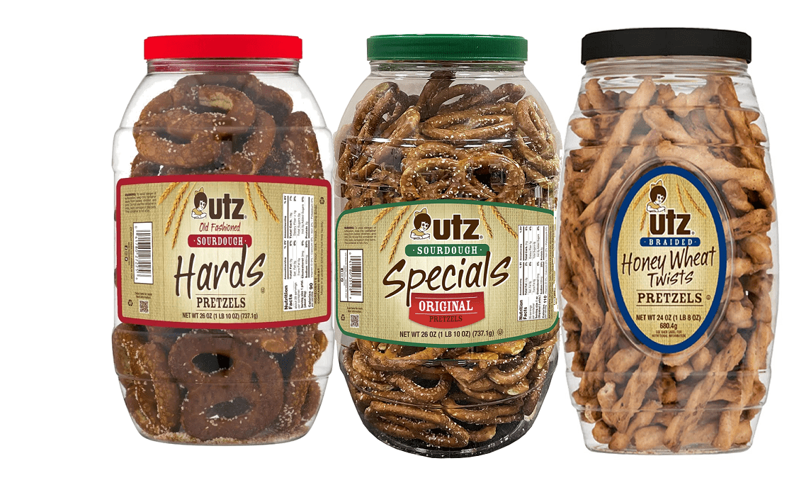 Utz Quality Foods Pretzel Hards, Specials & Nuggets Barrels Variety 3 ...