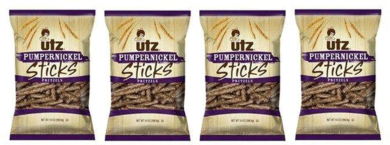 Utz Quality Foods Pumpernickel Pretzel Sticks, 4-Pack 14 oz. Bags ...