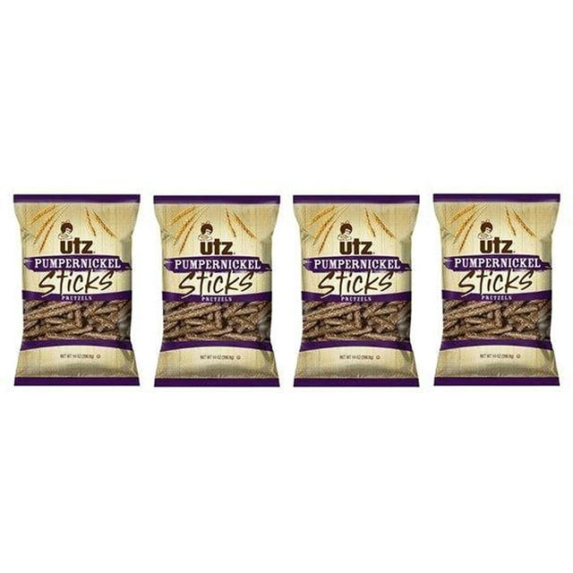 Utz Quality Foods Pumpernickel Pretzel Sticks, 4-Pack 14 oz. Bags ...