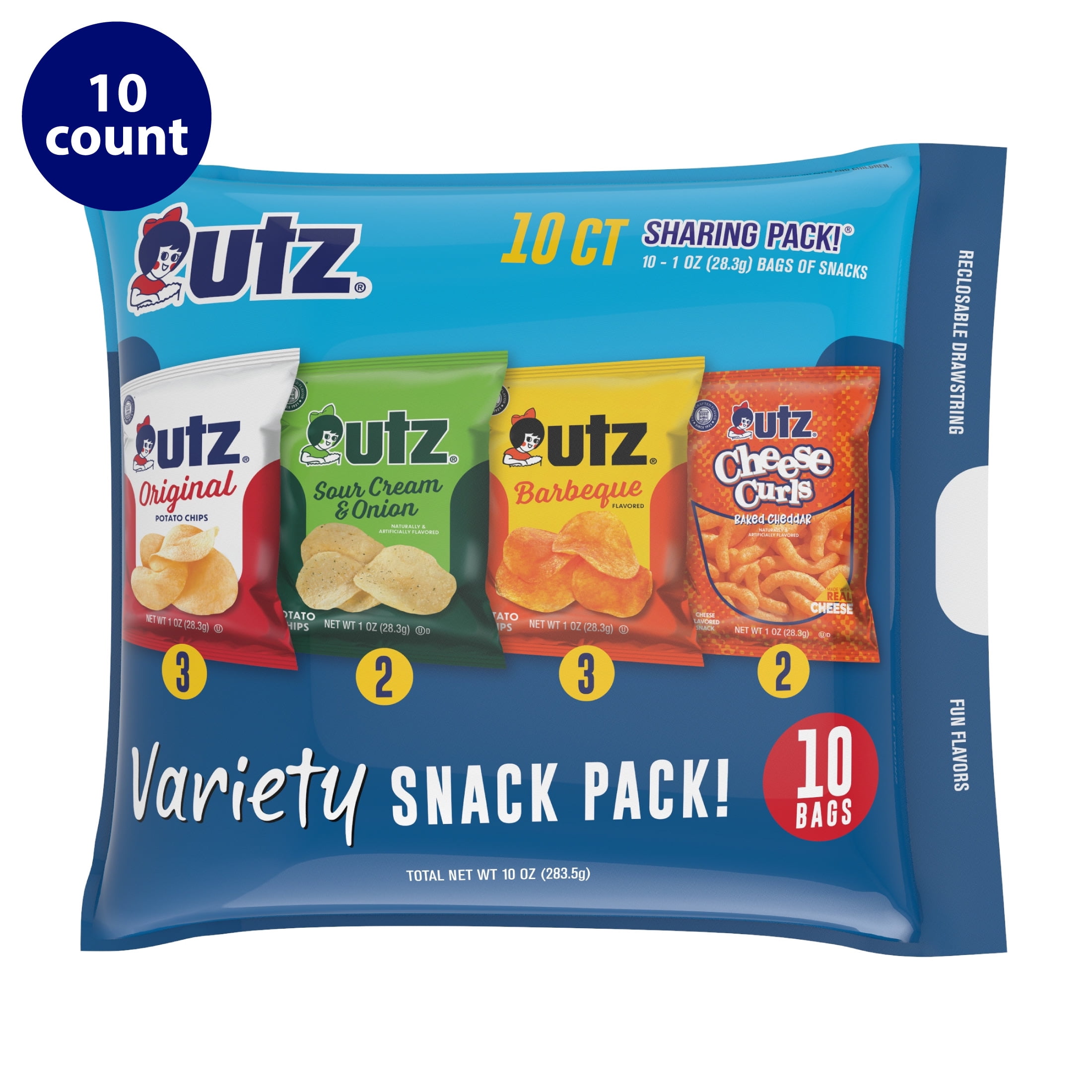 Utz Snack Pack, Multi-Assorted Family Party Mix Bag, Individual Lunch ...