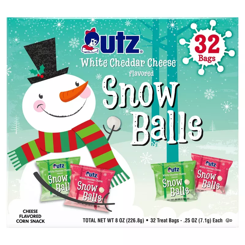 Utz Snow Balls White Cheddar Multipack - 8oz/32ct - Walmart.com