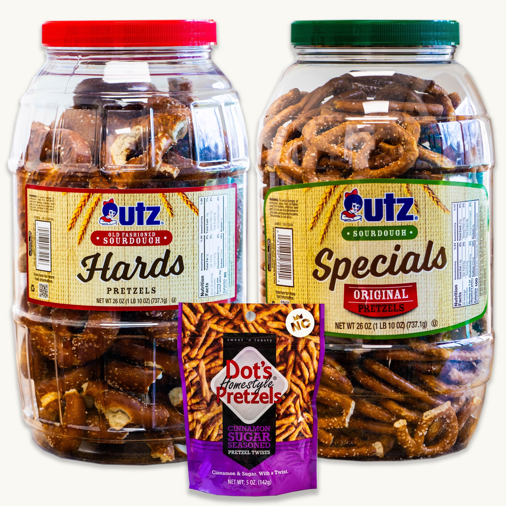 Utz Sourdough Pretzels Variety Pack - Old Fashioned Hards (1, 26oz ...