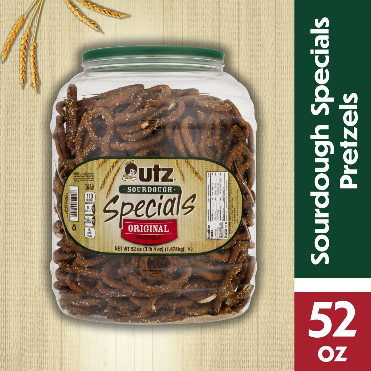 Utz Original Sourdough Specials Pretzels - 52 oz Barrel in Nepal at NPR ...