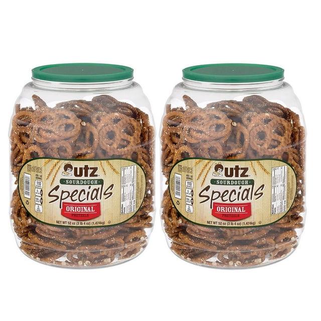 Utz Sourdough Specials Pretzel Nuggets, 2 Pack Barrels, 52 oz Each ...