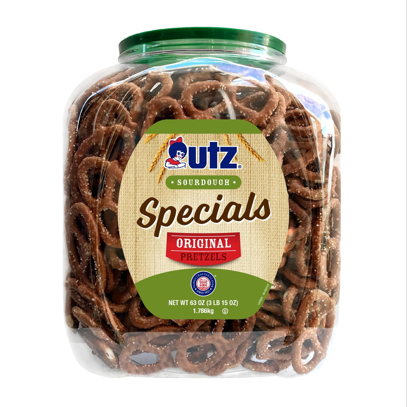 Utz Sourdough SpecialsITSC Pretzels, Original, 63 oz. Barrel, Classic ...