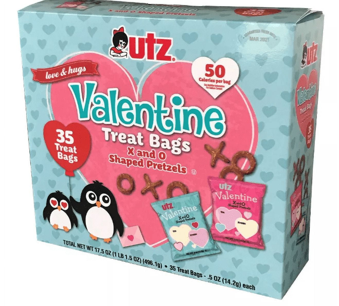 Utz Valentine Fun Shaped Pretzel Exchange Snacks - 35/.5oz - Walmart.com