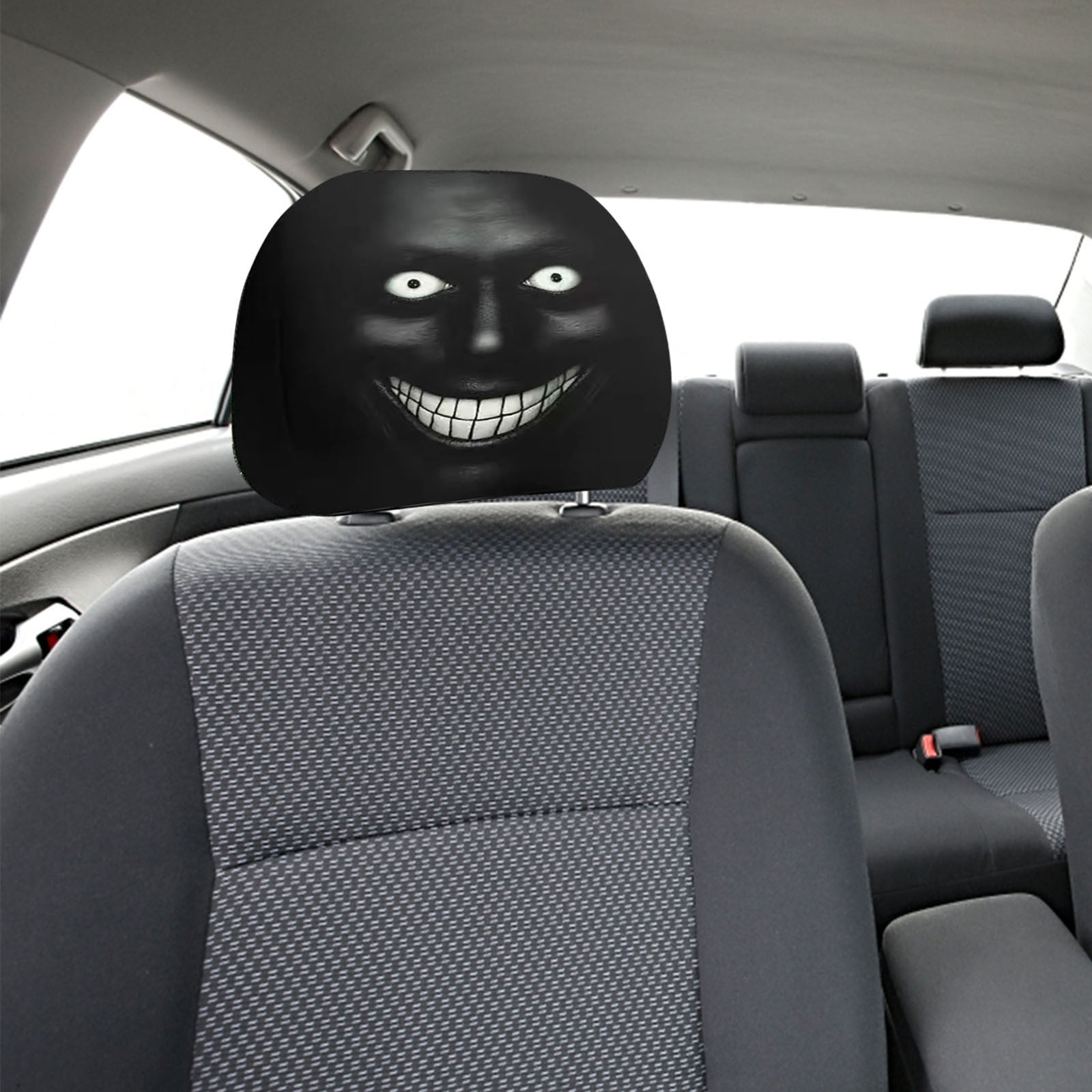 Uuiauoio Funny Car Print Headrest Cover Universal Stretchy Style for ...