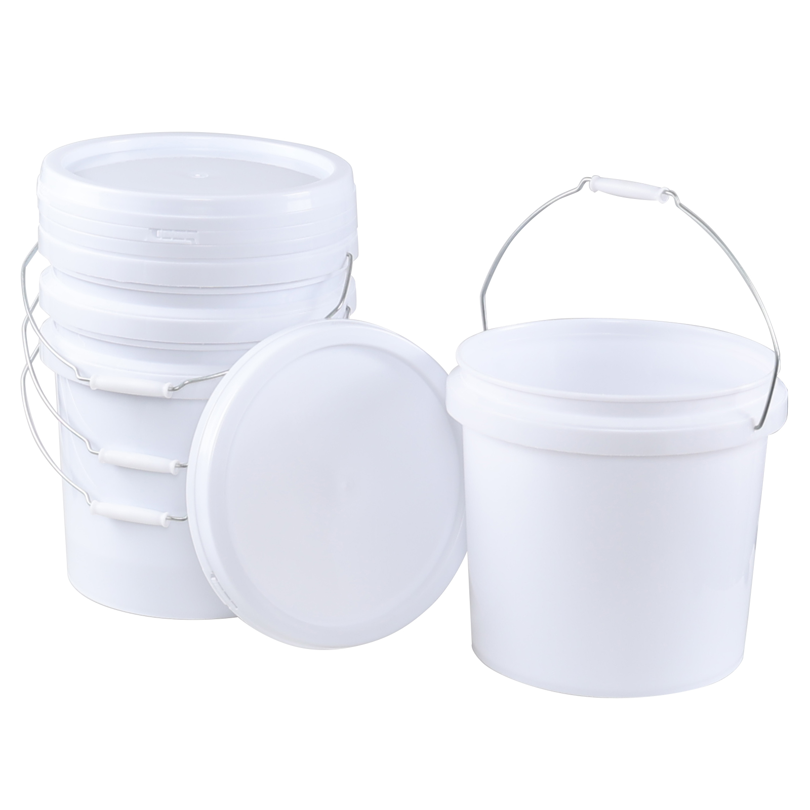 Uumitty 4 Gallon White Bucket Pail Container With Lid Food Grade All Uumitty 4 Gallon White Bucket Pail Container With Lid Food Grade All