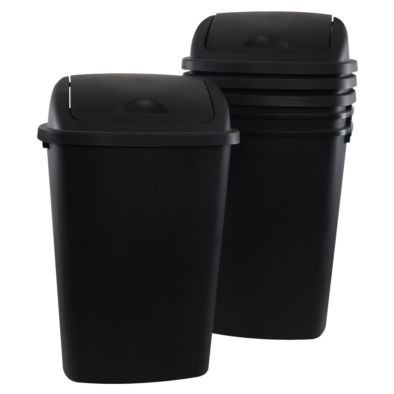 Uumitty 13 Gallon Plastic Swing Top Kitchen Garbage Can - Handles - 4 ...