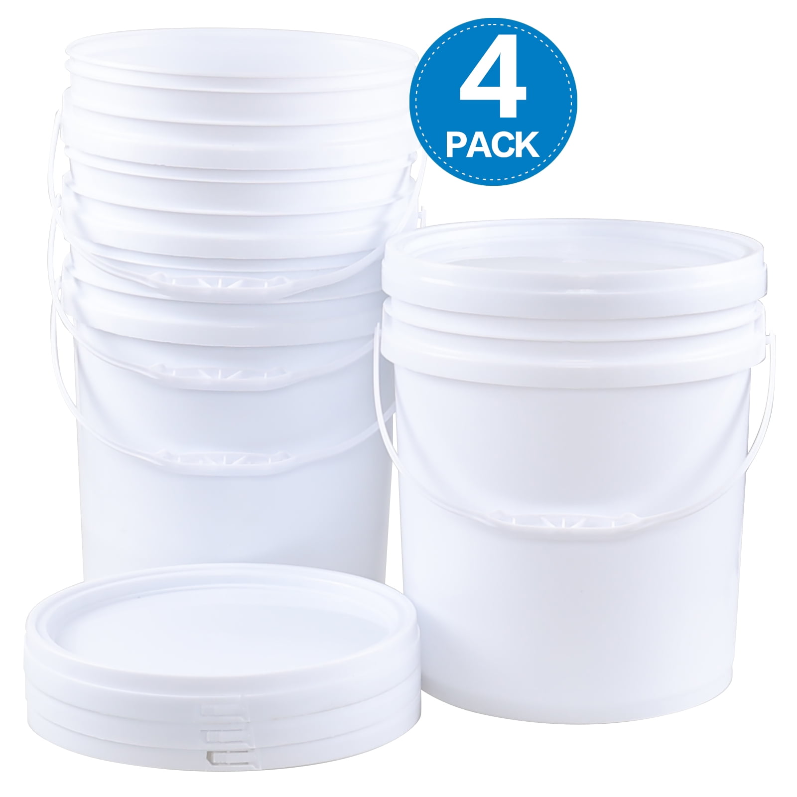 Uumitty 7 Gallon Bucket, Heavy Duty Plastic Bucket with Comfortable ...