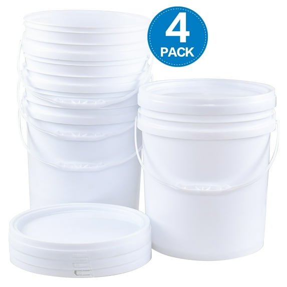 Uumitty 7 Gallon Bucket, Heavy Duty Plastic Bucket with Comfortable ...