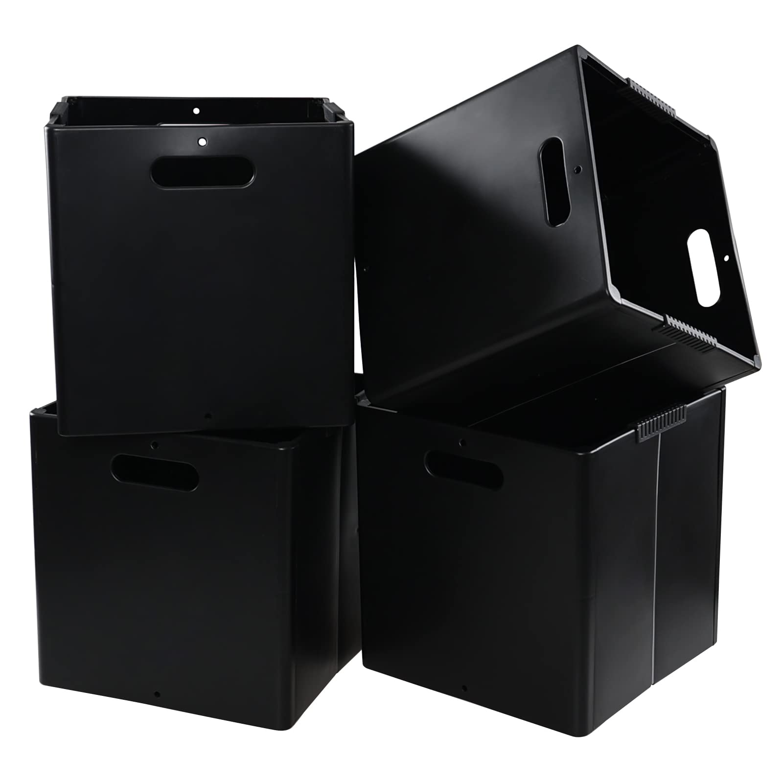 Uumitty Plastic Storage Cube with Handles, Foldable Baskets Cubes ...