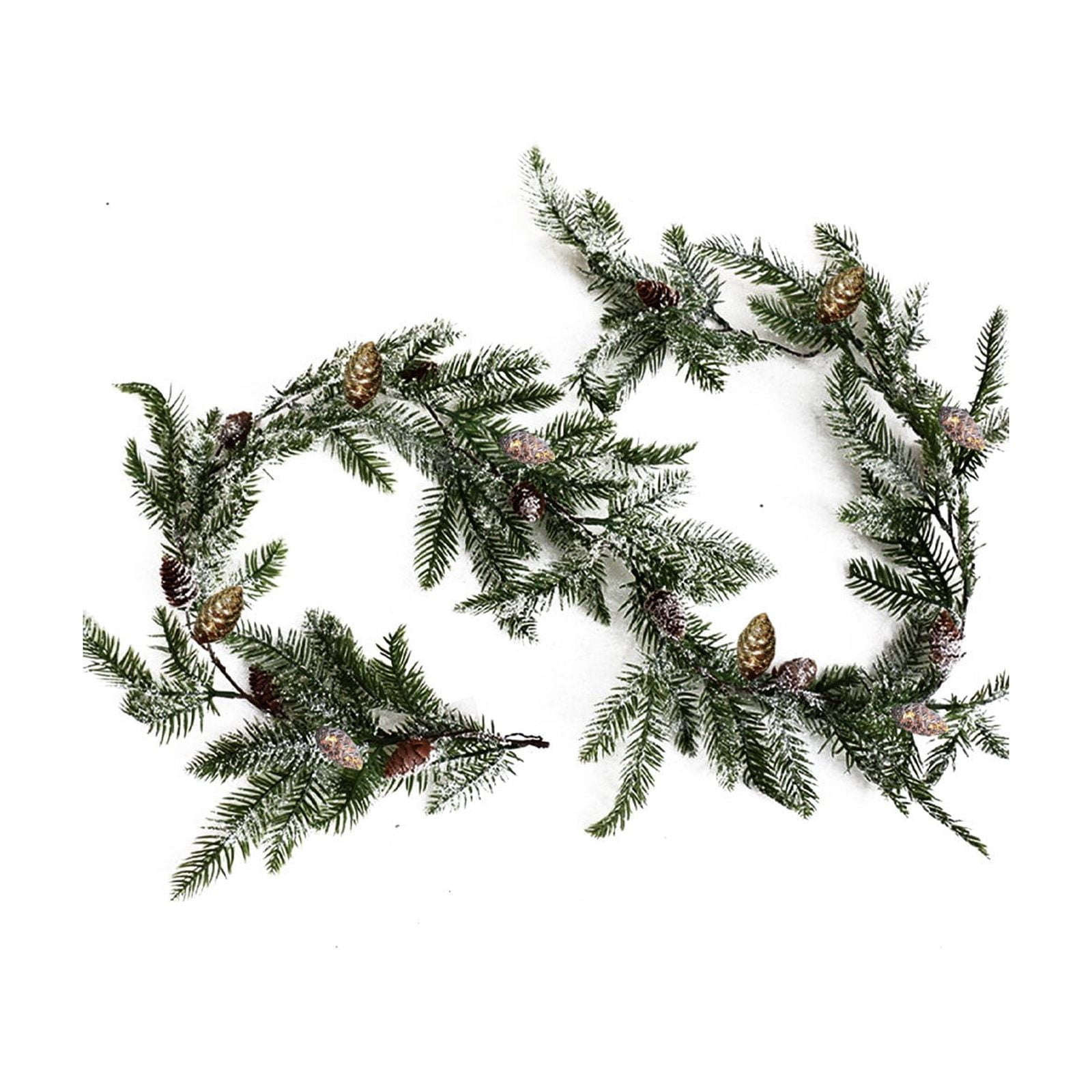 Uuowzo 10 Light Up Pinecone Rattan Christmas Pines Needle Wreath ...