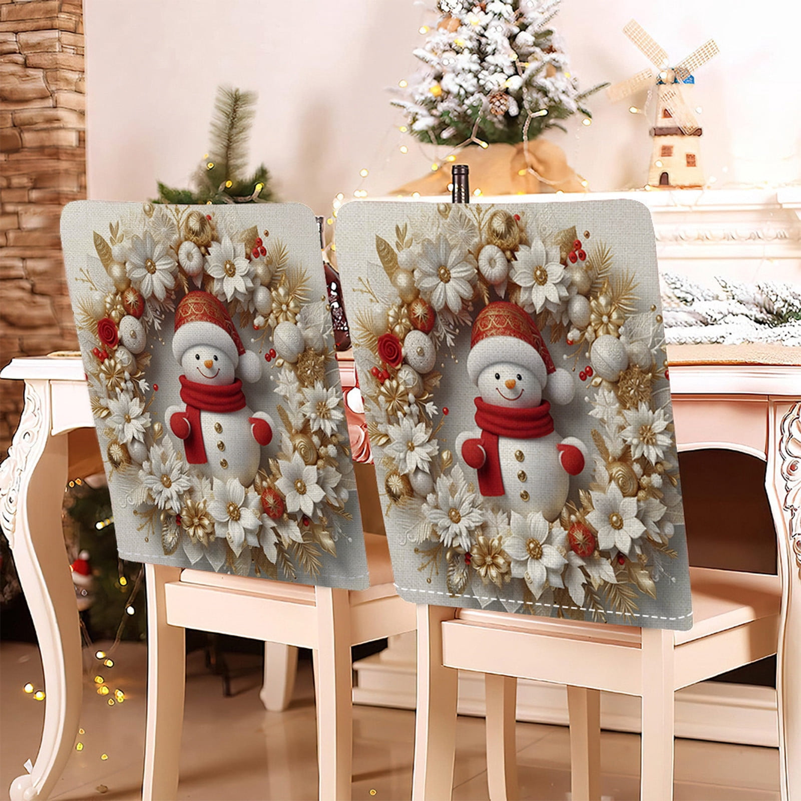 Uuowzo 3 D Style Christmas Chair Covers Are Suitable for Home and ...