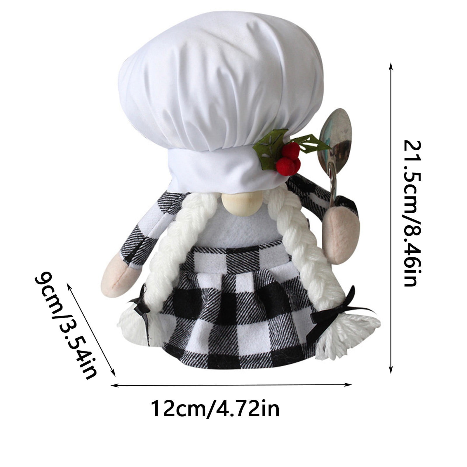 Uuowzo Christmas Decorations Dwarf Chef Doll Festival Doll Chef ...