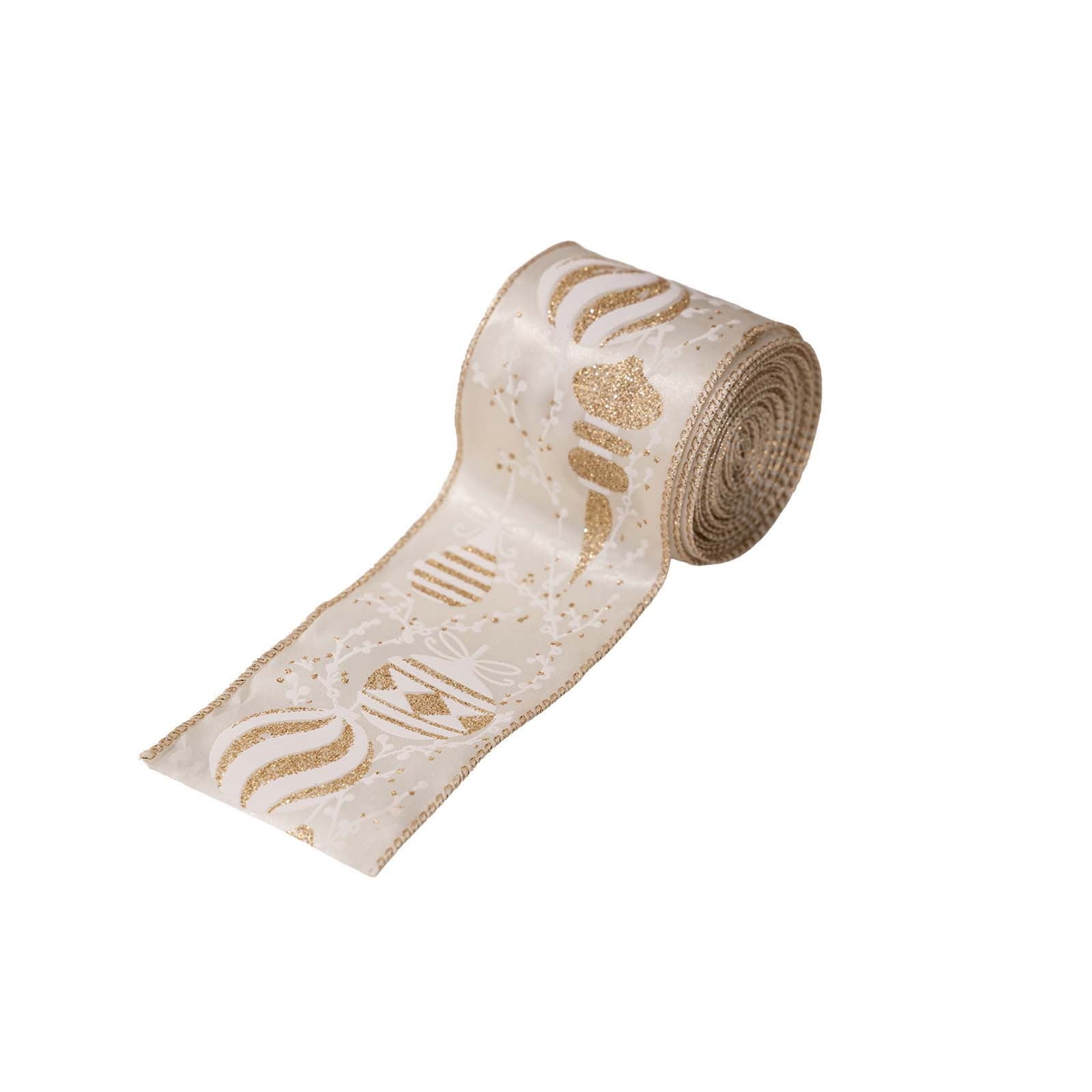Uuowzo Christmas Webbing Rolls Decorated with Bow Ribbons and Christmas ...