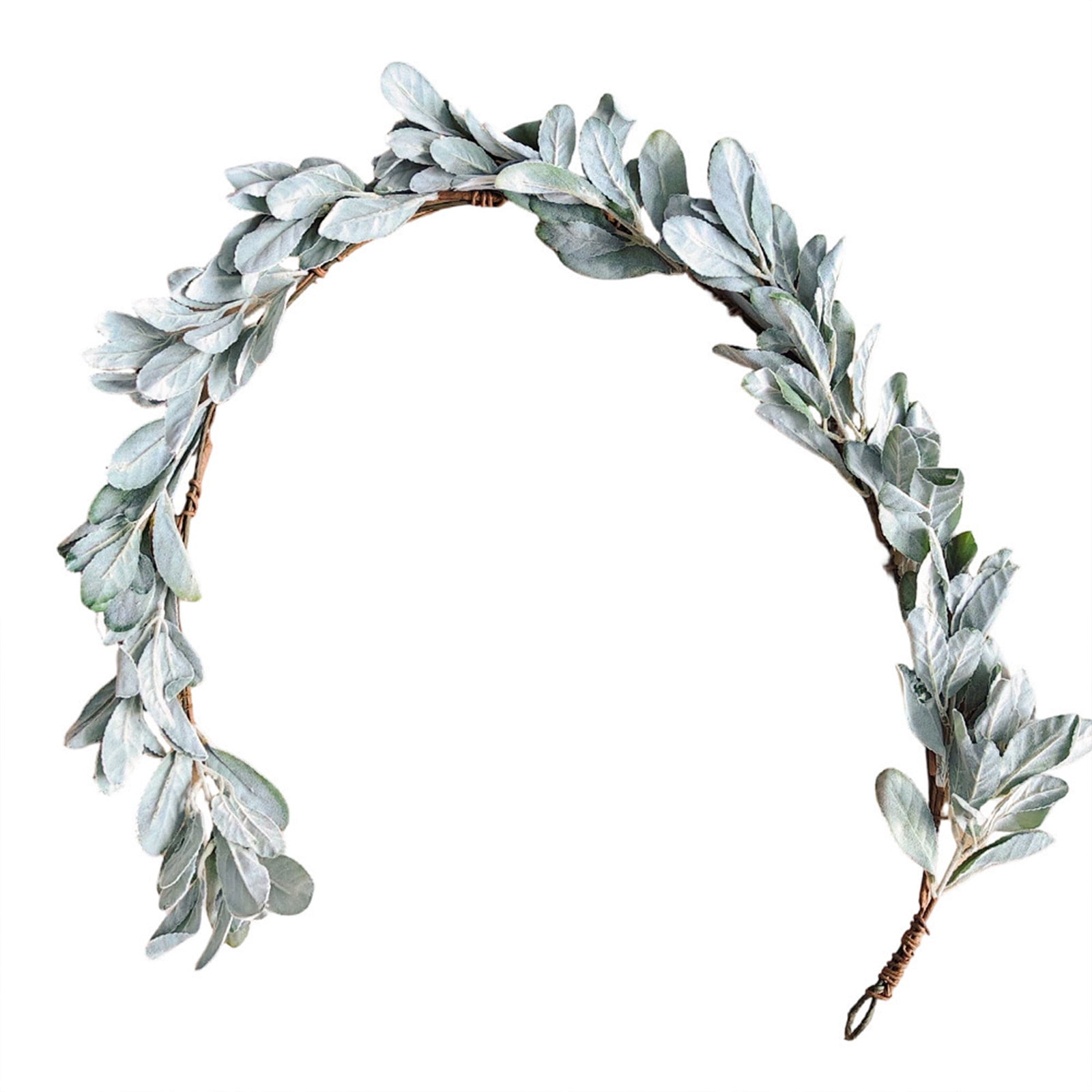 Uuowzo Falling Snow Simulated Bunny Ear Leaf Vines Decorative Wall ...
