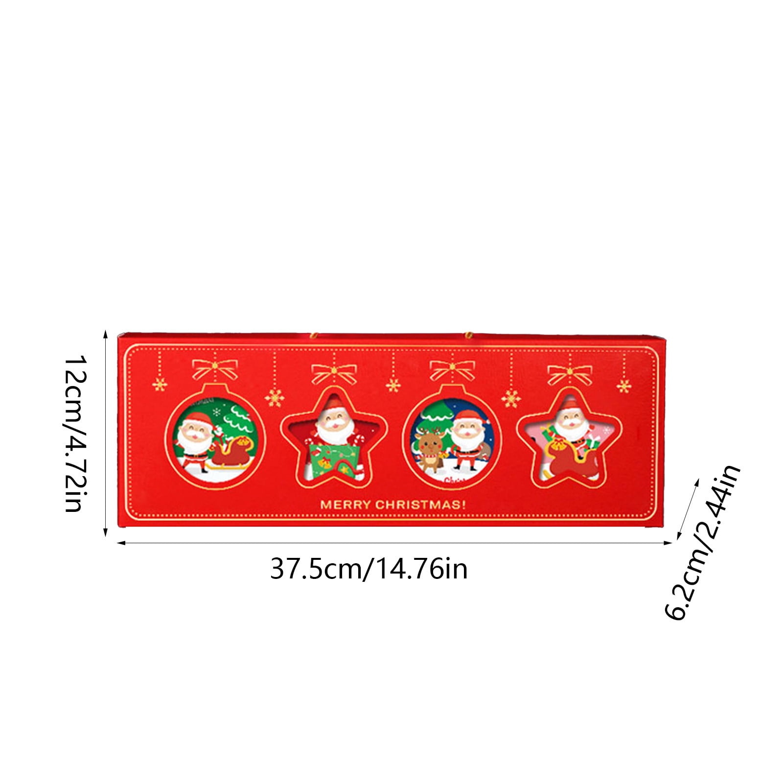 Uuowzo Handheld Hollow Personalized Christmas Carton 4 Pack Food Gift ...