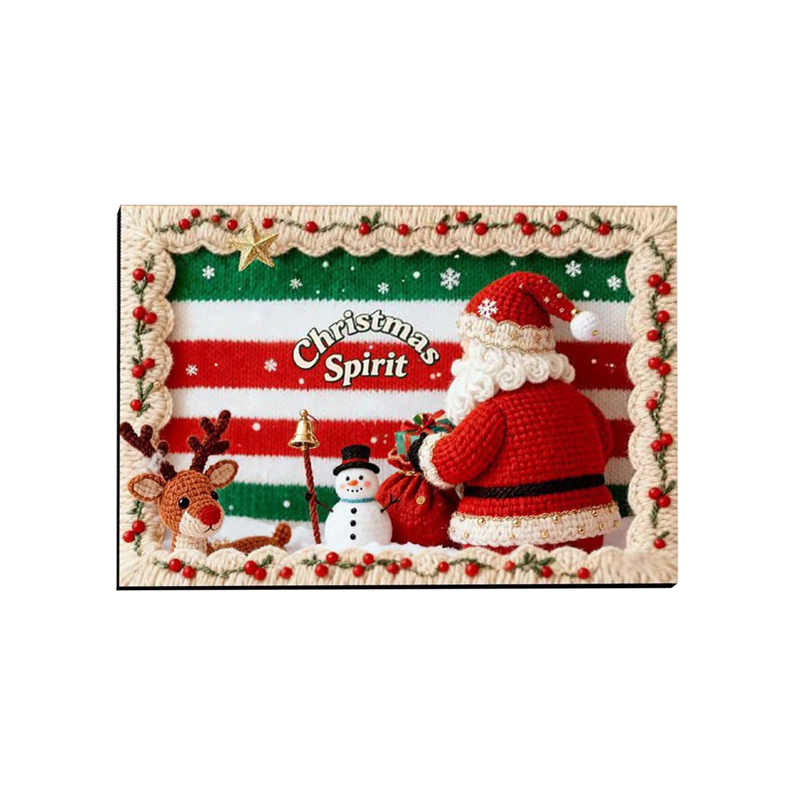 Uuowzo Woven Christmas Mat Diatom Mud Mat Suitable for Bathroom ...