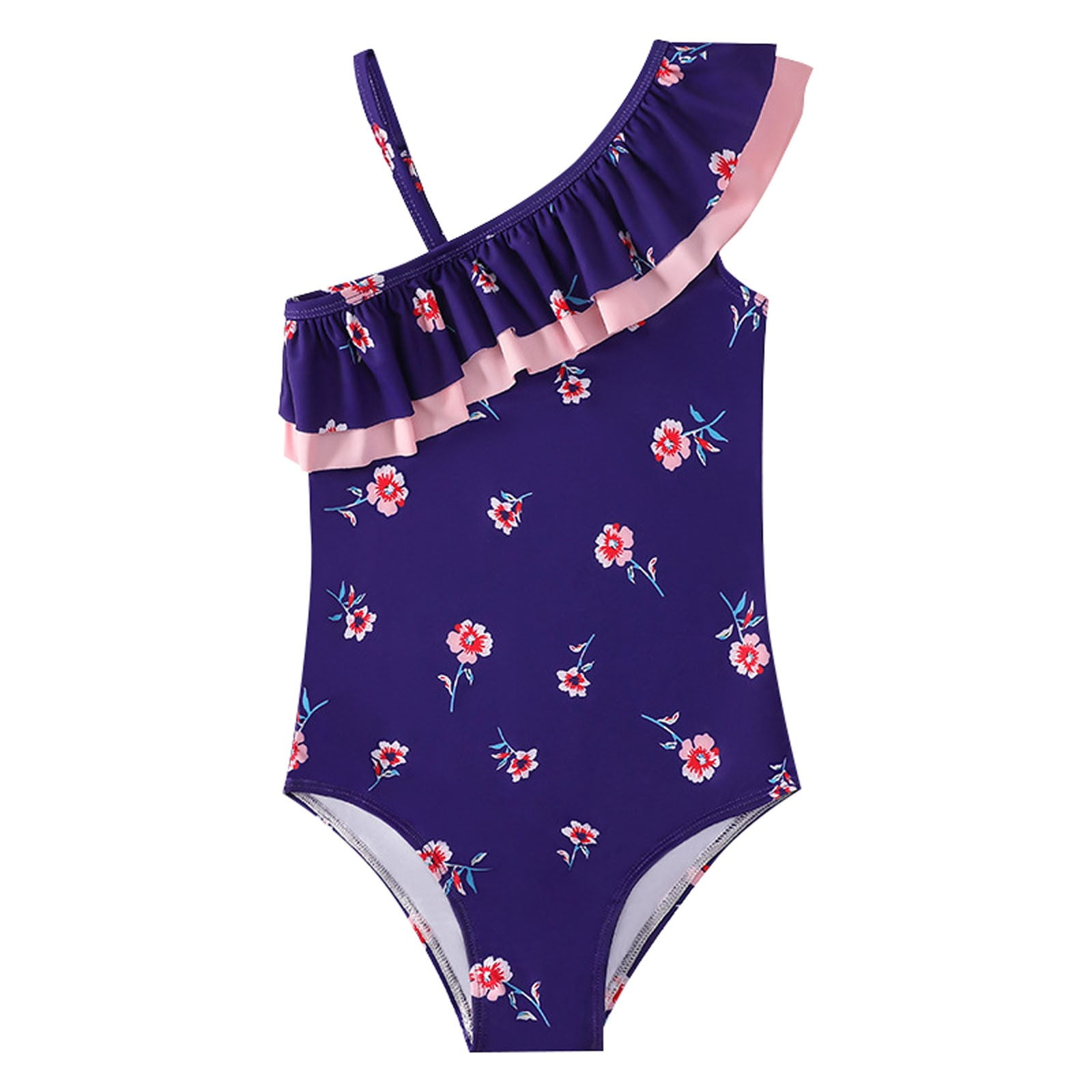 Uuszgmr Toddler Big Kids Summer One Pieces Swimsuit Peplum Swimsuit ...