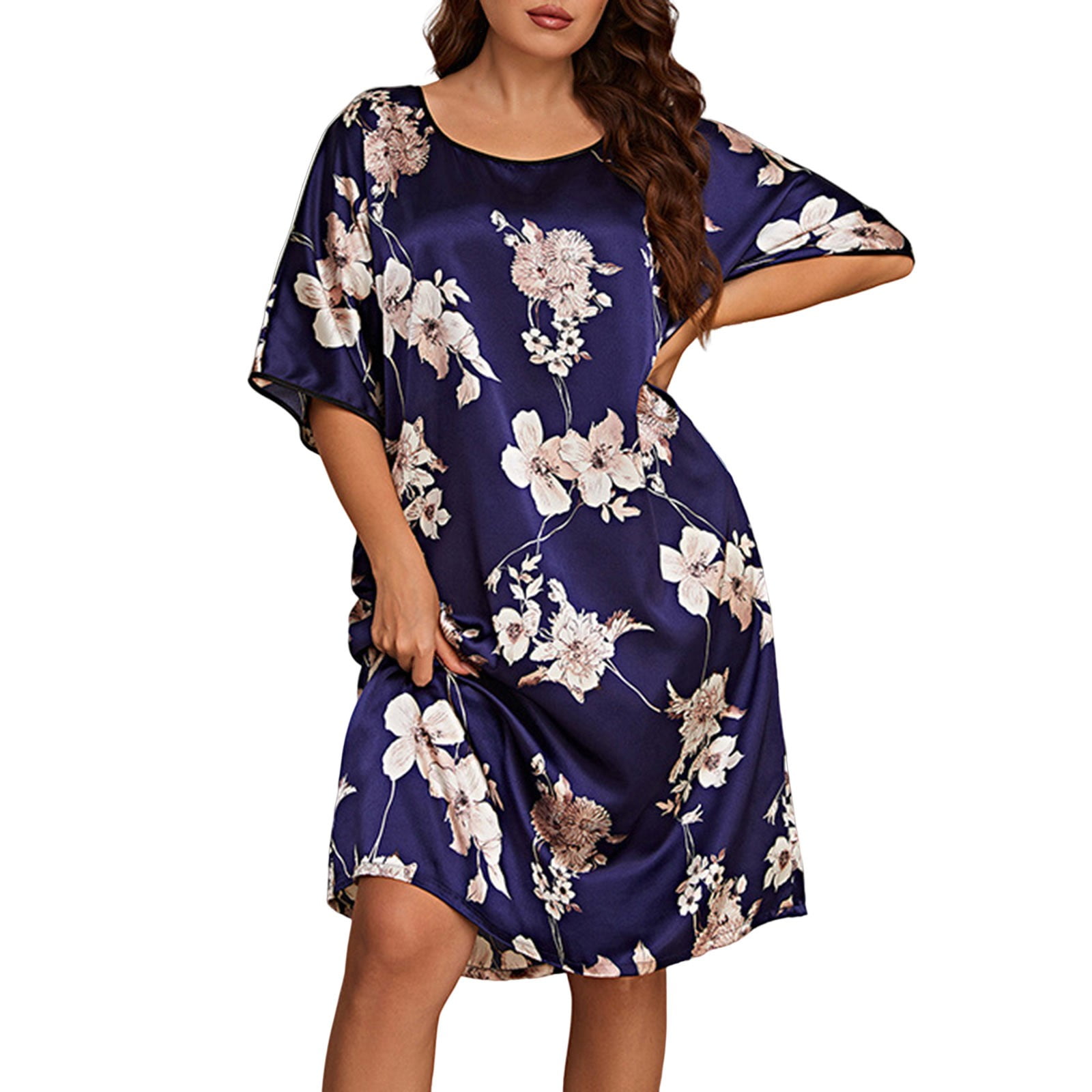 Uuszgmr Womens Nightgown Women Sleep Dresslingerie Satin Chemise ...