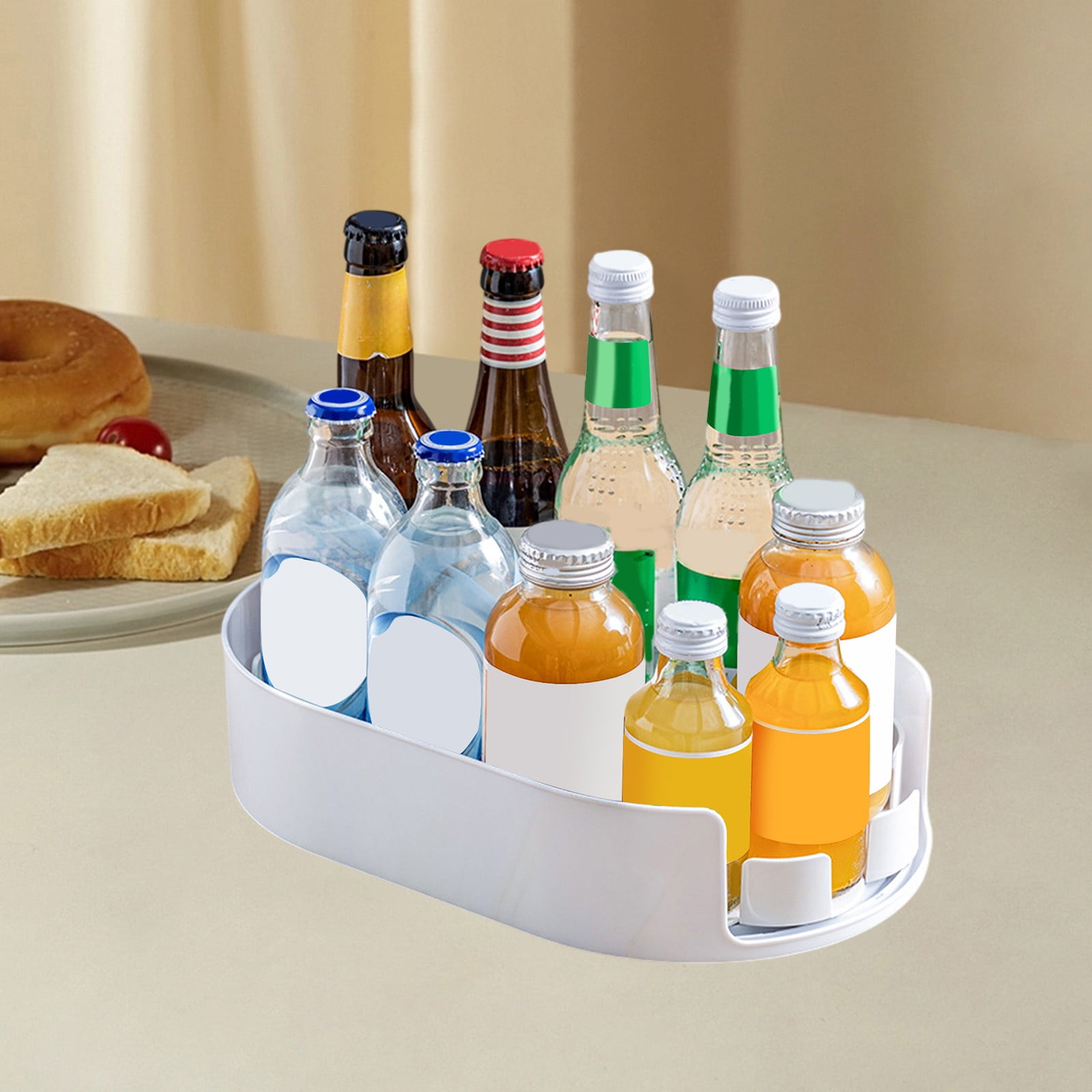 Uutvery Beverage Lazy Susan Turntable,361°Rotate Fridge Turntable ...