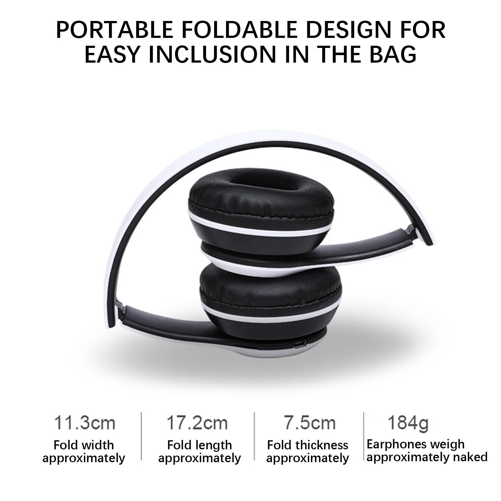 Uutvery Bluetooth Over-Ear Headphones, Foldable Headworn Headphones ...