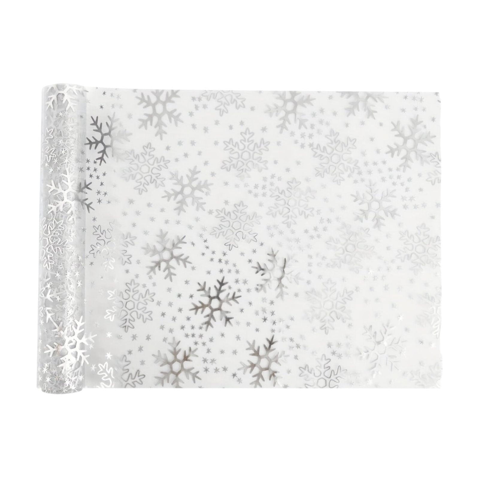 Uutvery Christmas Snowflake Table Runner,Sparkly Golden Metallic Foil ...