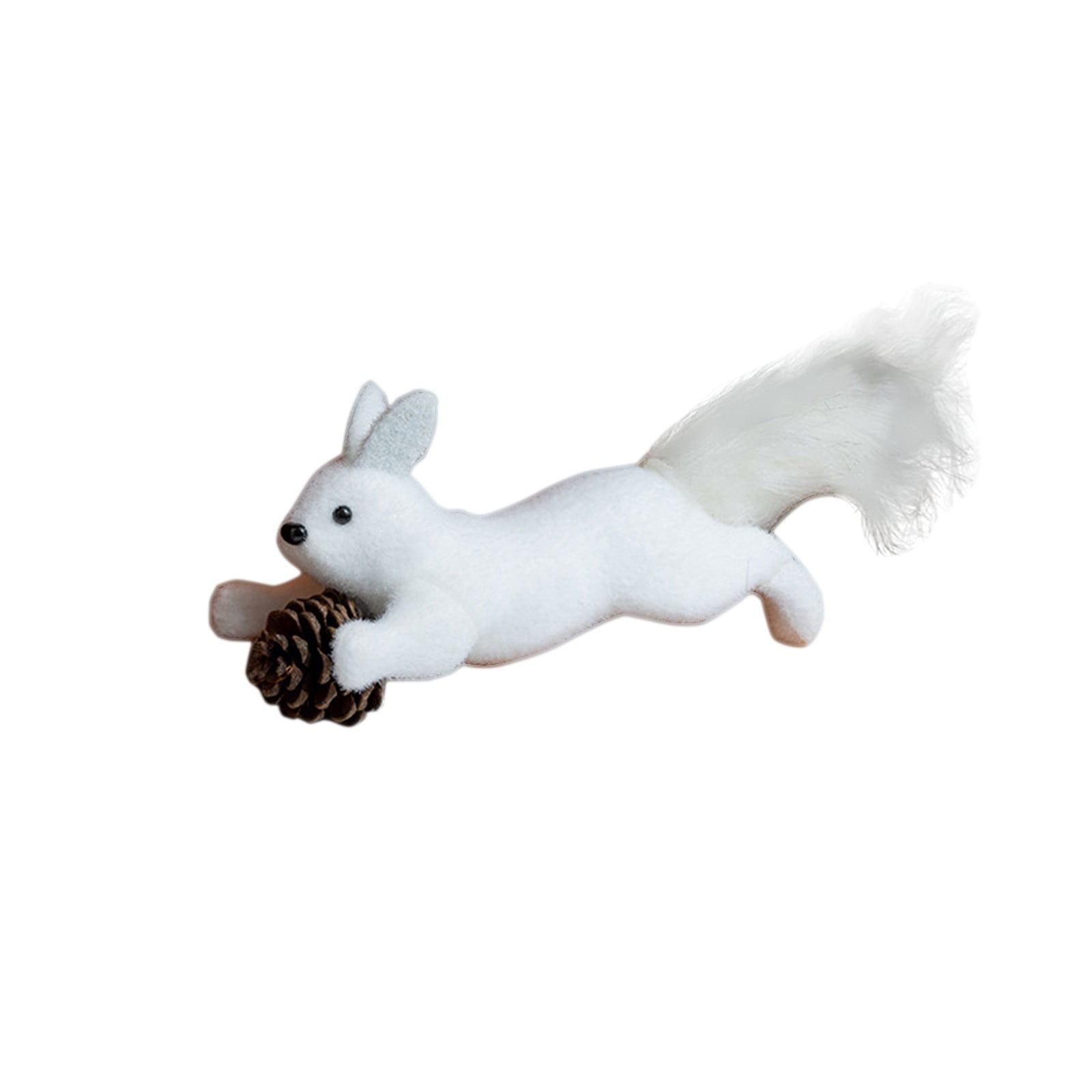 Uutvery Christmas Squirrel Table Decor,Lifelike White Squirrels ...