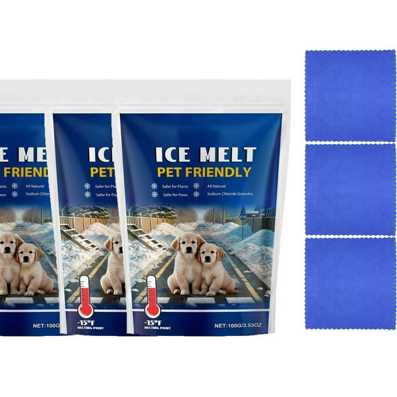 Uutvery Friendly Snow Melting Agent, Safe for Pets and Concrete, Fast ...