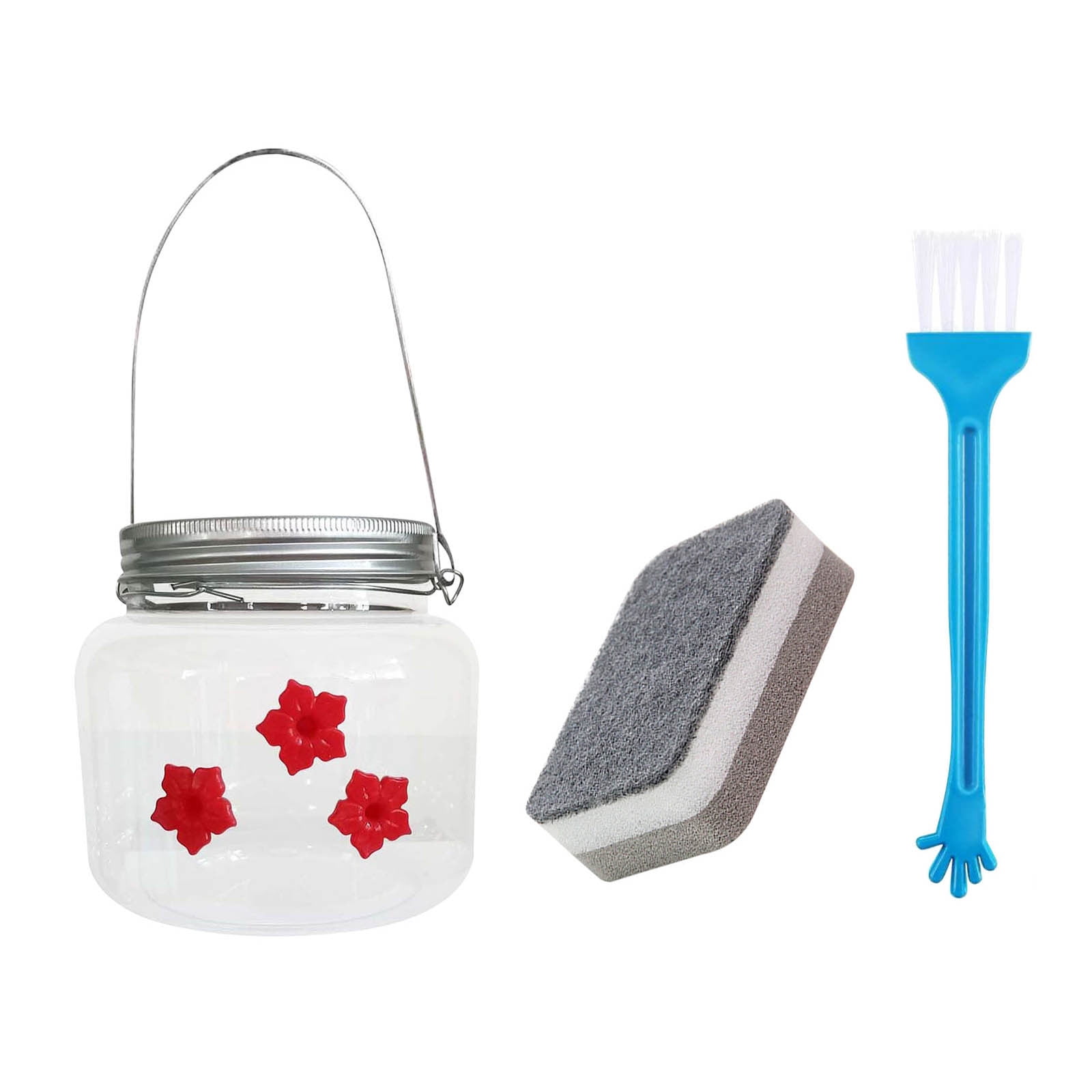 Uutvery Portable Hummingbird Feeder with Clear Reservoir - 16.9oz ...