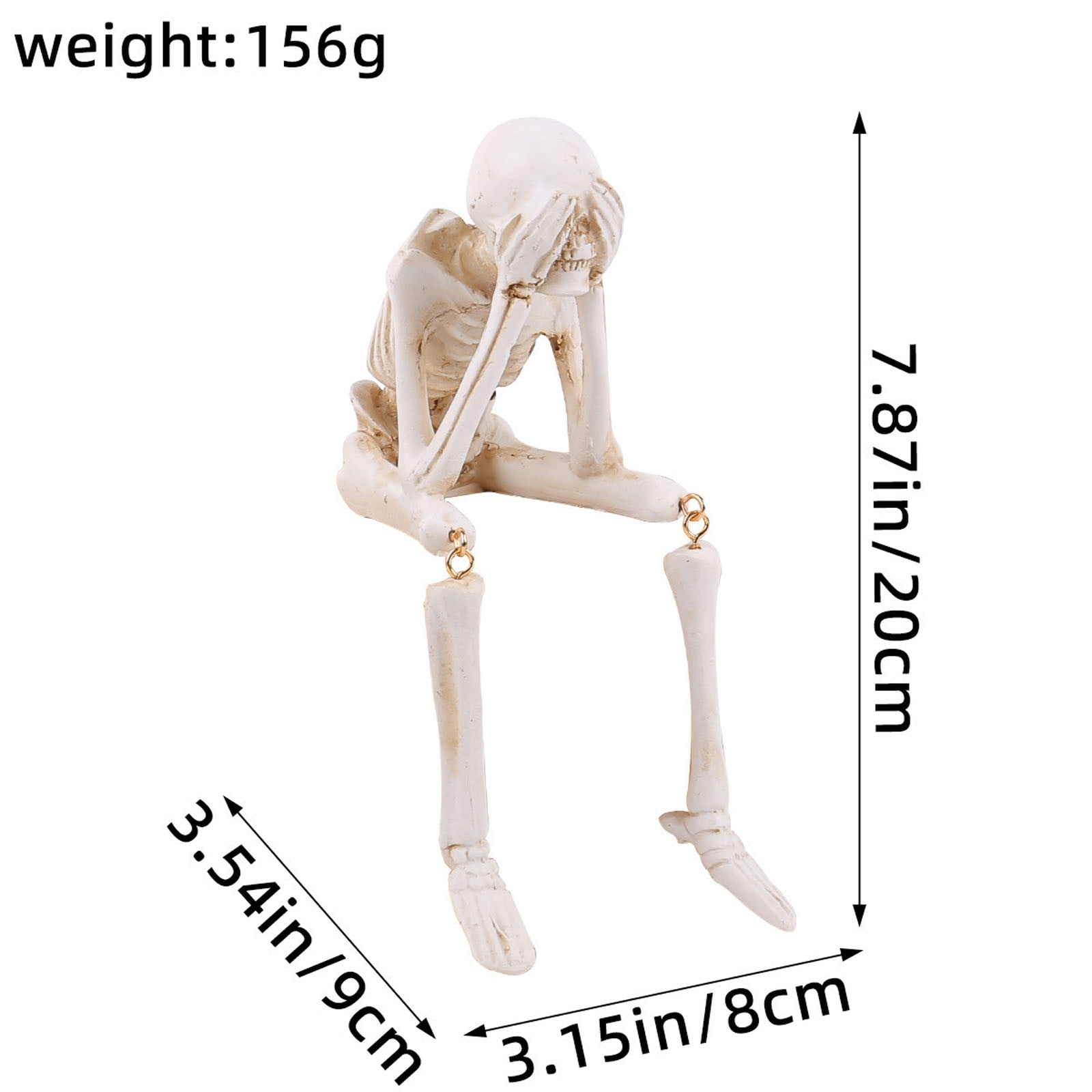 Uutvery Skeleton Figurines,Resin Decor Gothic Figurine Sculpture, Hear ...