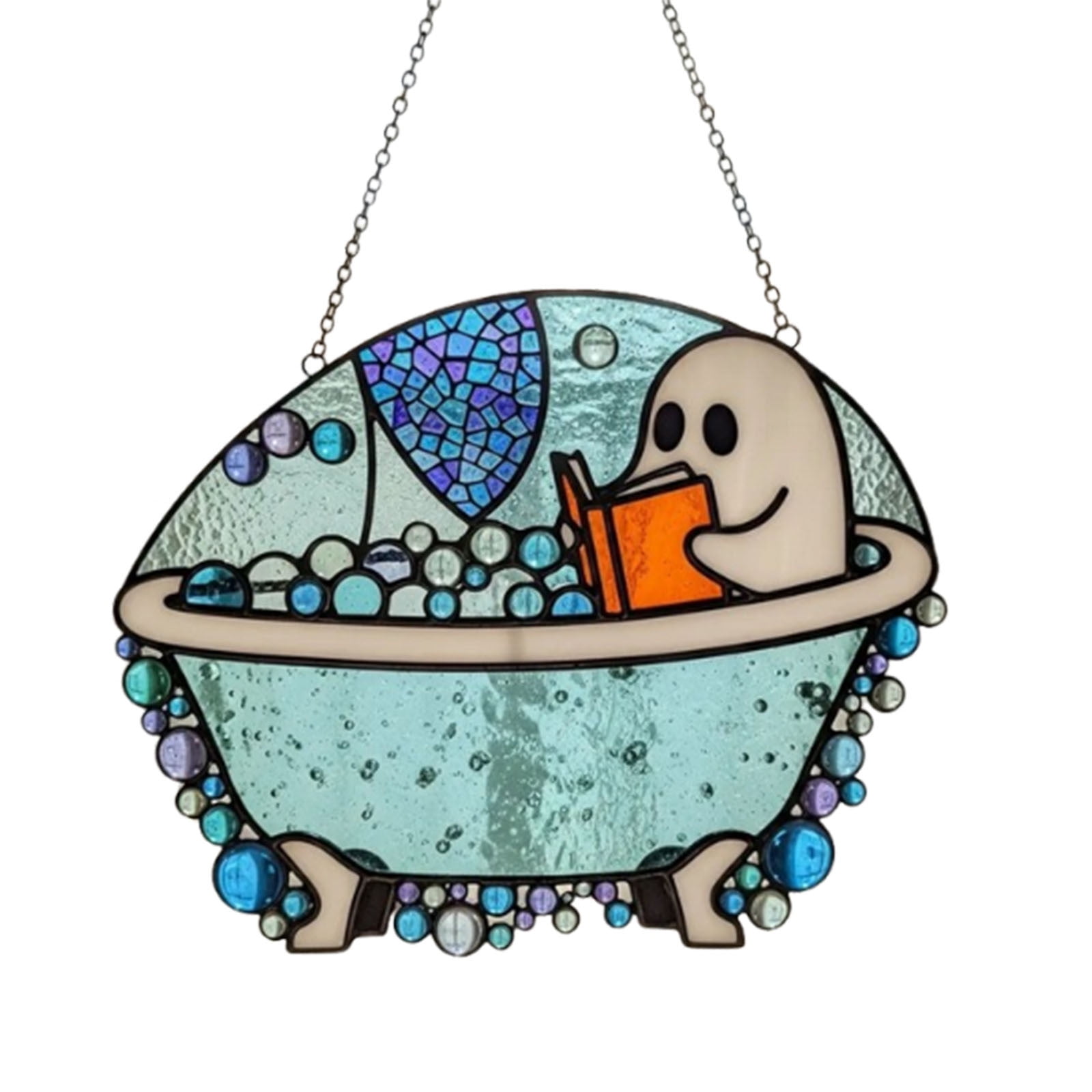 Uutvery The Ghost of Bathing Time Reader Acrylic Halloween Decoration ...