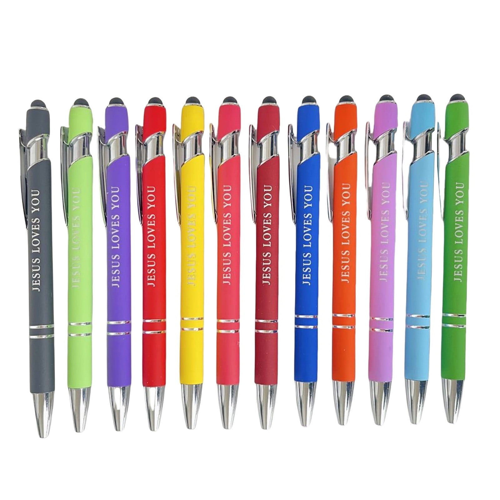 Uutvmp 12 Pcs Jesus Loves You Ballpoint Pen, Christian Pens Scripture ...
